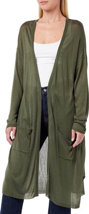 Kaffe Curve Strickjacke KCsandy Damen Strickjacke Lang Cardigan Gro&szlig;e Gr&ouml;&szlig;en Langarm S, Grape Leaf S
