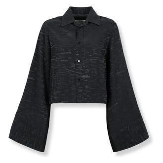 Maison Margiela Jacquard Convertible Shirt - - Blouses & Shirts - Damen - Schwarzk - XS