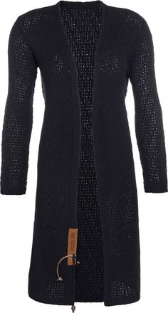 Knit Factory Luna Lange Strickjacke - Damen Strickjacke mit Wolle - Cardigan mit Hochwertige Qualit&auml;t - Grobstrickjacke f&uuml;r Damen - Gro&szlig;en Gr&ouml;&szlig;en - Navy - 46/48