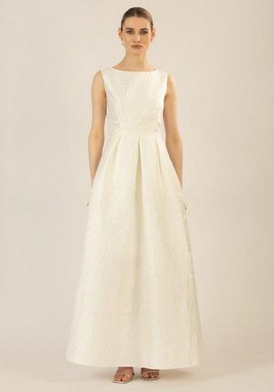 Apart Abendkleid mit angedeuteten Rosenbl&uuml;ten