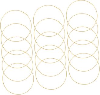 Holibanna 15stücke Metallringe Für Traumfänger Gewebte Bastelringe Goldene Ringe Metall-bastelringe Zum Dekorieren Mit Stoff Bändern Und Spitze Für Heimdekorati