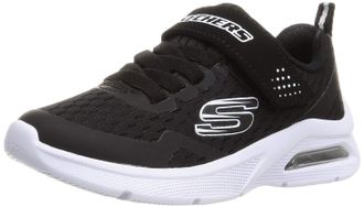 Skechers Jungen Microspec Max Torvix Sneaker, Black Textile Trim, 28.5 EU