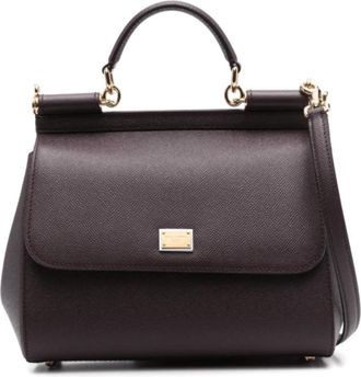 Dolce & Gabbana Femme, Sacs, Brun, Taille: ONE Size Grand sac &agrave; main Sicily
