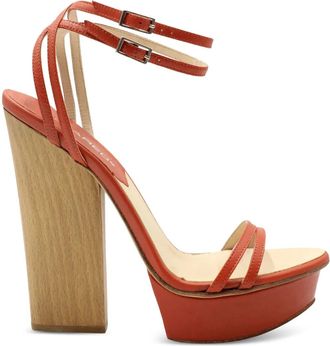 Dsquared2 Sandalen mit Blockabsatz - Orange