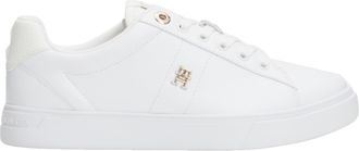 Tommy Hilfiger Damen Court Sneaker Schuhe aus Leder, Weiß (White), 36