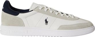 Polo Ralph Lauren Homme, Chaussures, Blanc, Taille: 45 EU Bedford Leather-Suede Baskets