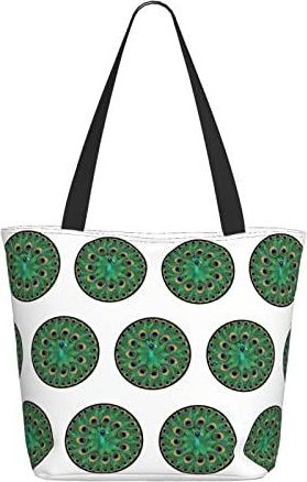 AOOEDM Beau paon de vert color&eacute; sac &agrave; provisions pour femme 33 x 27,9 x 17,8 cm. Le cadeau parfait pour la Saint-Valentin. Cest de la Saint-Valentin pour mam