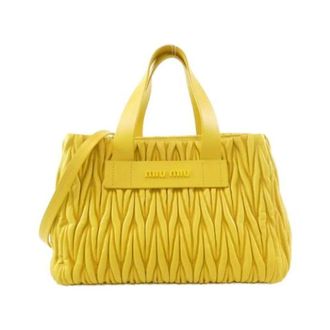 Miu Miu Pre-owned Sac Matelass&eacute; - Femme - Pre-owned - Jaune - Taille: ONE Size