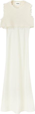 Jil Sander Kleid im Layering-Look - Wei&szlig;
