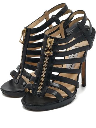 Jimmy Choo London sandales Glenys &agrave; fermeture zipp&eacute;e - Noir