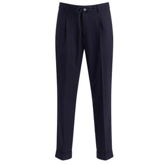 Gran Sasso Pantalon en flanelle &agrave; pinces - Homme - Pantalons - Bleu - Taille: XL