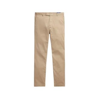 Polo Ralph Lauren Pantalon &agrave; taille ceintur&eacute;e en coton m&eacute;lang&eacute;