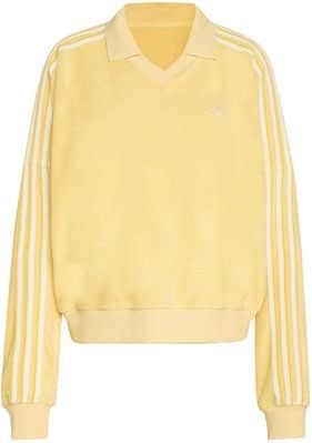 adidas Polo &agrave; col en V et manches longues en tissu &eacute;ponge