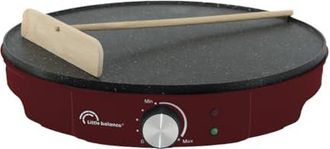 Little Balance 8953 Happy Crêpes, Crêpes-Pfanne, Crêpes, Pancakes, Pasteten, regelbarer Thermostat, ohne PFAS, 1200 W, Chili