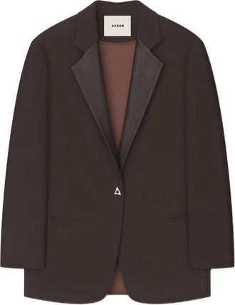 Áeron blazer à détails contrastants - Marron