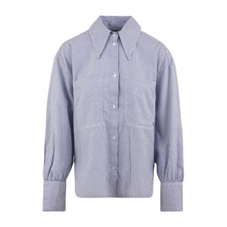 Cycle Oxford Overshirt - - Blouses & Shirts - Damen - Blau - S