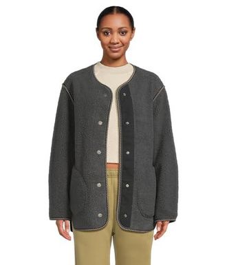 UGG Emmersyn Uggbraid Jacket Manteau, Cendr&eacute; fonc&eacute;, Small Femme