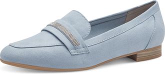 Marco Tozzi Damen Slipper mit Glitzer Vegan, Blau (Polar), 36 EU