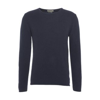 Daniele Fiesoli Luxuri&ouml;ser Cashmere Rundhalspullover - - Knitwear - Herren - Blau - M