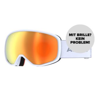 Atomic REVENT STEREO Skibrille - Light Grey - Skibrillen mit Blendschutz - Hochwertig verspiegelte Snowboardbrille - Brille mit Live Fit Rahmen - Skibrille m