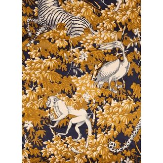 Inou&iuml;toosh Foulard carr&eacute; Bestiaire en soie m&eacute;lang&eacute;e
