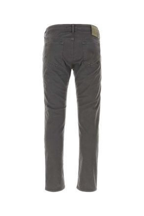 Incotex Mens Dark Grey Stretch Cotton Pant Antracite Exterior: Elastan Pantaloni Trousers