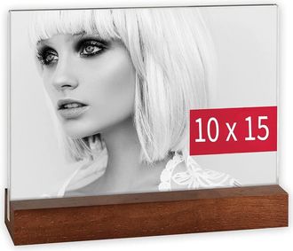 Matches 21 matches21 Bilderrahmen Acrylbilderrahmen Fotorahmen Porträtrahmen Fotos & Bilder Querformat Holz braun - 1 STK 10x15 cm