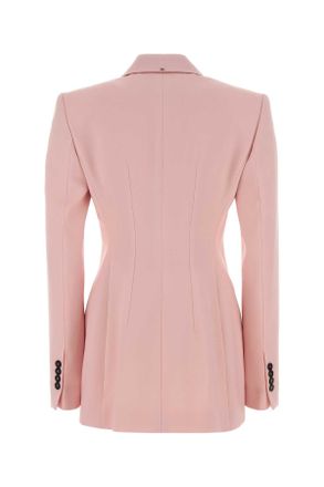 Sportmax Womens Pink Wool Adamo Blazer Rosa Unito Giacche E Gilet Jacket