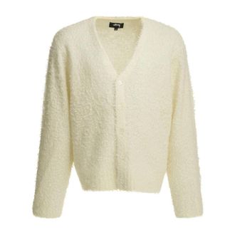 St&uuml;ssy Texturierter Cardigan - - Knitwear - Herren - Wei&szlig; - M