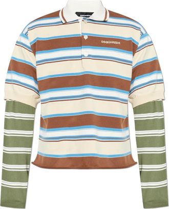 Dsquared2 Homme, Tops, Brun, Taille: 2XL Logo Polo