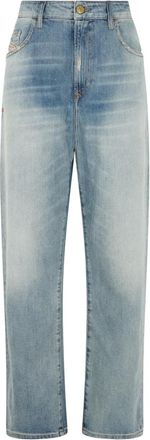 Diesel Femme, Jeans, Bleu, Taille: W27 Jean droit en denim l&eacute;ger classique et polyvalent