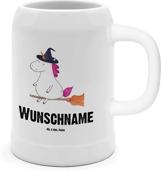 Mr. & Mrs. Panda Personalisierter Bierkrug Einhorn Hexe - Personalisierte Geschenke, Mit Namen, Unicorn, Einhörner, Bayerischer, Teufel, Engel, Frau, Porzellankrug, 0,