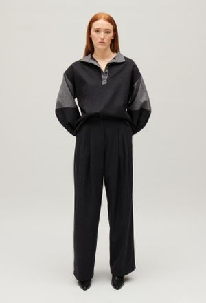 Claudie Pierlot Blouse ample gris fonc&eacute;