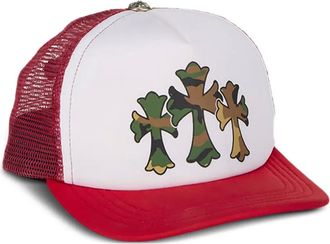 Chrome Hearts Triple Cross Baseballkappe - Wei&szlig;