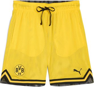 Puma Herren Hoops x Borussia Dortmund Shorts M, Faster Yellow Black AOP