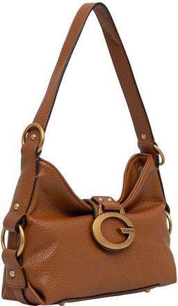 Guess Camden Mini Synthetic Shoulder Bag - Cognac