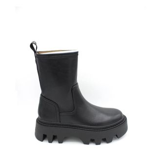 Buffalo Flora Vegan Sockboot Elastische Gummisohle - - Shoes - Damen - Schwarzk - 40 EU