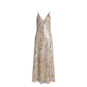 Alberta Ferretti Abendkleid mit floralen Pailletten - - Dresses - Damen - Mehrfarbig - M
