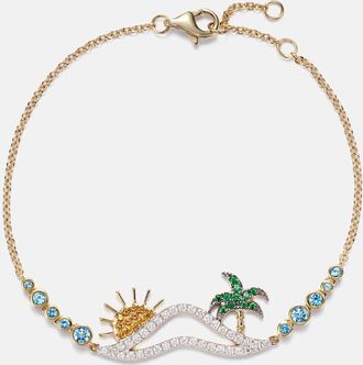 Yvonne L&eacute;on Yvonne L&eacute;on Armband La Plage aus 9kt Gelbgold (375/1000) mit Edelsteinen