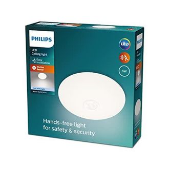 Philips LED Mauve Deckenleuchte mit integrierter Bewegungsmelder, 6W, Wei&szlig;