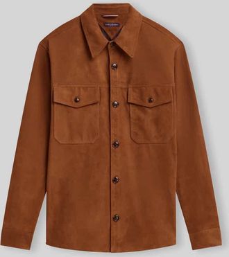 Tommy Hilfiger Relaxed Fit Lederjacke aus echtem Ziegenwildleder