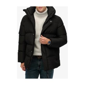 Superdry Homme, Manteaux, Noir, Taille: S Five Puffer Jacket
