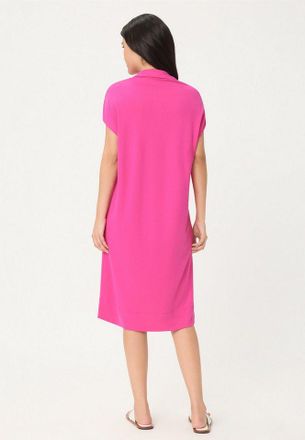 Olsen Midikleid Jerseykleid in Piqu&eacute;-Qualit&auml;t mit Polokragen
