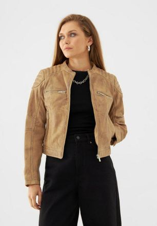 Bolongaro Trevor Lederjacke MARIA RACER Weiches Leder, gewalktes Finish, Panel-Details