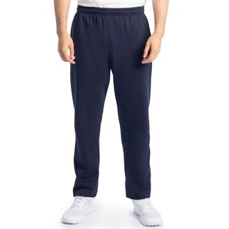 Fruit Of The Loom Herren Eversoft Sweathose aus Fleece, Offene Unterseite, mit Taschen, Entspannte Passform, Feuchtigkeitstransport, Atmungsaktiv Trainingshose, Marineb