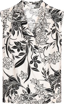 Usha Bluse Frauen cremewei&szlig; schwarz