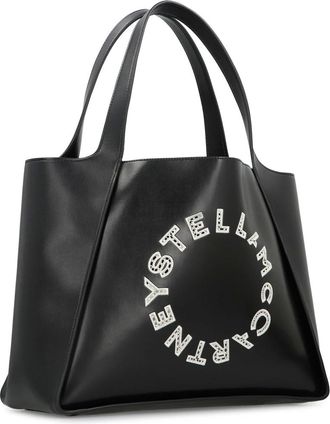 Stella McCartney Femme, Sacs, Noir, Taille: ONE Size Logo Tote Bag