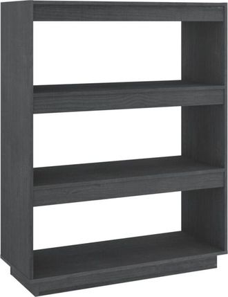 vidaXL Vidaxl - B&uuml;cherregal/Raumteiler Grau 80x35x103 cm Massivholz Kiefer
