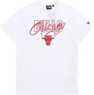 New Era Chicago Bulls Script Tee Wei&szlig;/Rot - - Tops - Herren - Wei&szlig; - XL