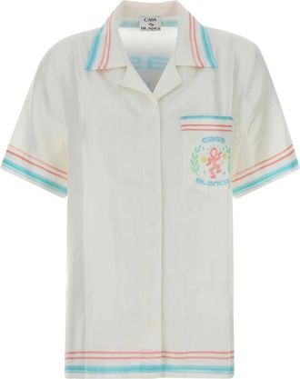 Casablanca Homme, Chemises, Blanc, Taille: XS Short Sleeve Chemises